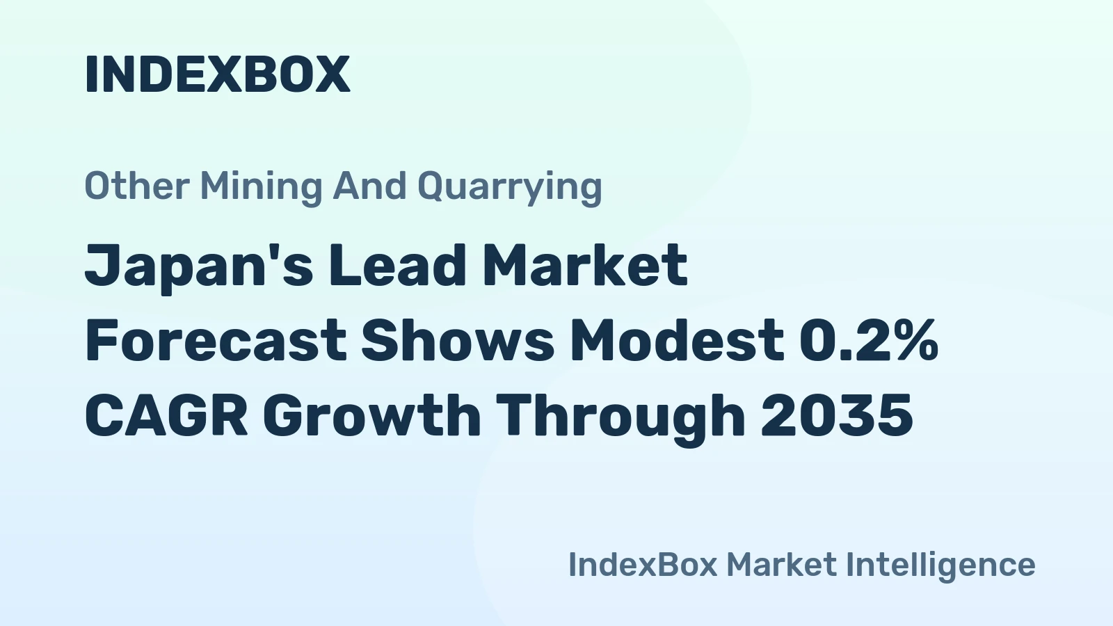 Japan's Lead Market Forecast Shows Modest 0.2% CAGR Growth Through 2035