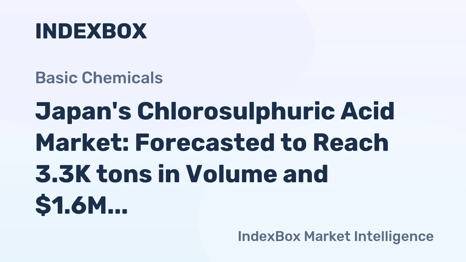 Japan's Chlorosulphuric Acid Market: Forecasted to Reach 3.3K tons in Volume and $1.6M in Value by 2035