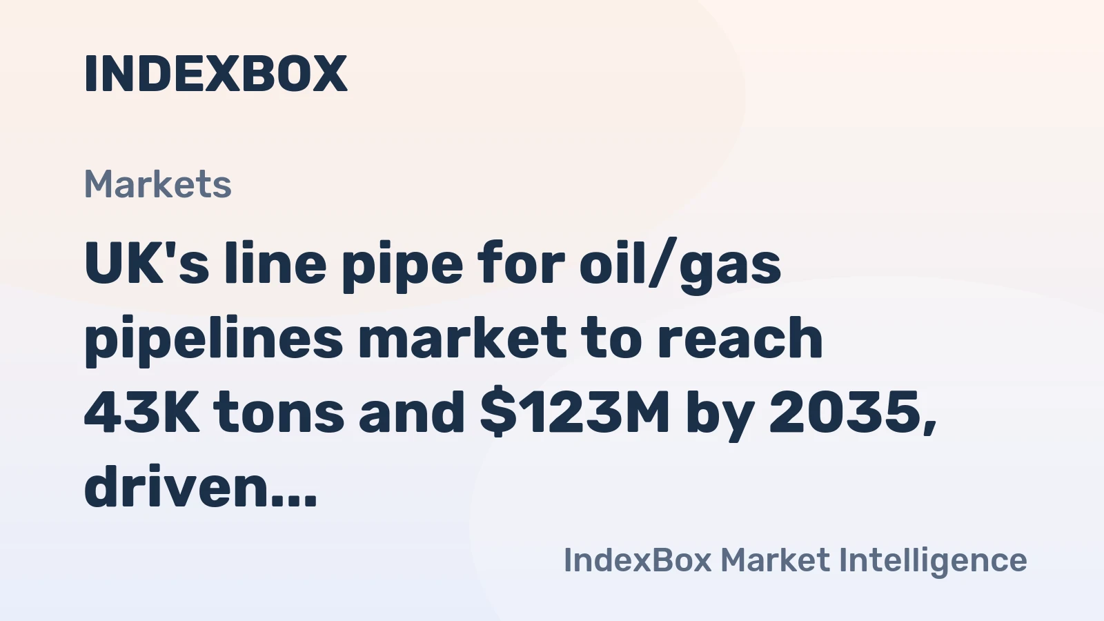UK's line pipe for oil/gas pipelines market to reach 43K tons and $123M by 2035, driven by sustained demand despite forecasted deceleration in growth.