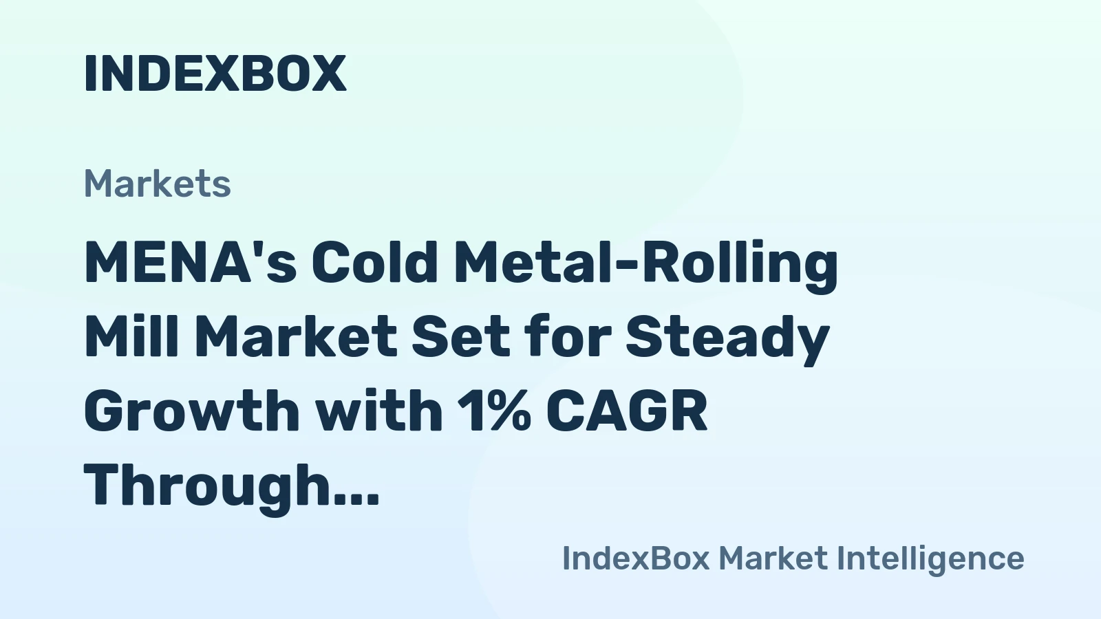 MENA's Cold Metal-Rolling Mill Market Set for Steady Growth with 1% CAGR Through 2035