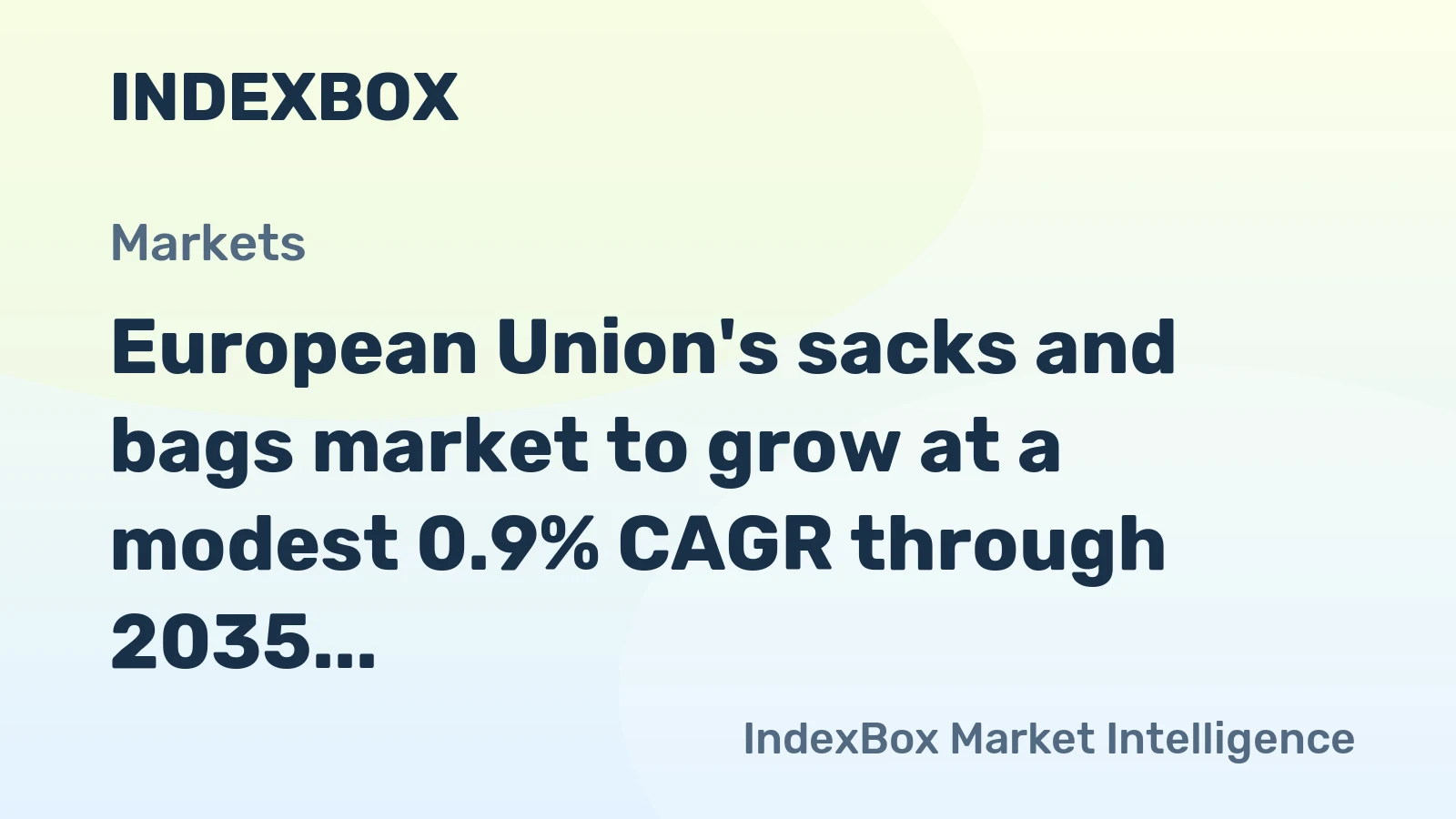 European Union's sacks and bags market to grow at a modest 0.9% CAGR through 2035, reaching 452K tons, driven by sustained demand.