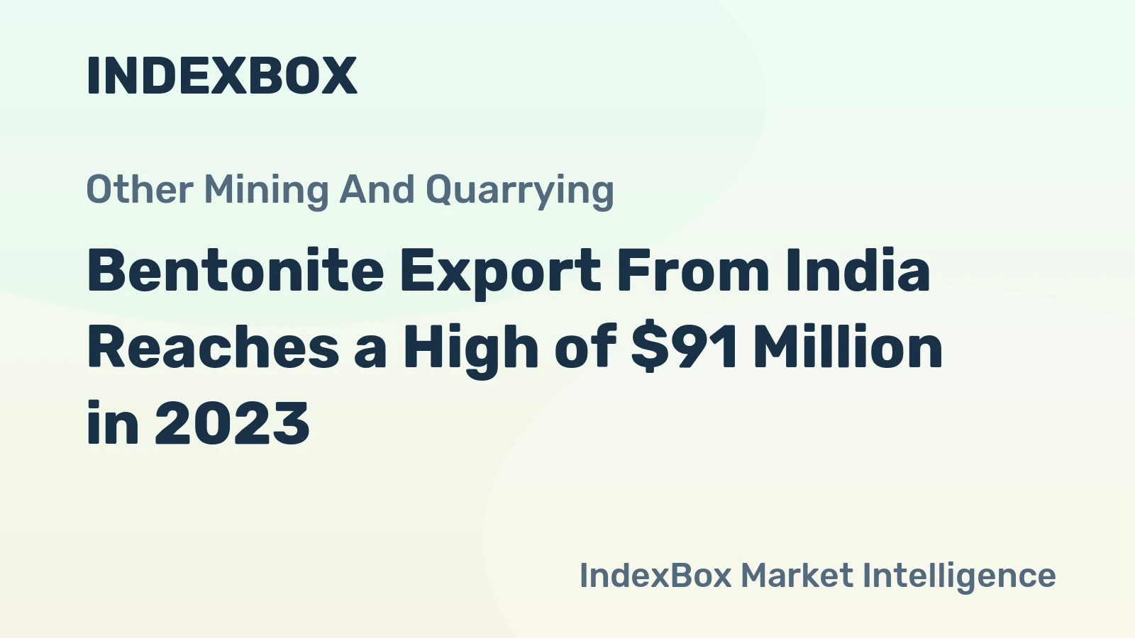Bentonite Export From India Reaches a High of $91 Million in 2023