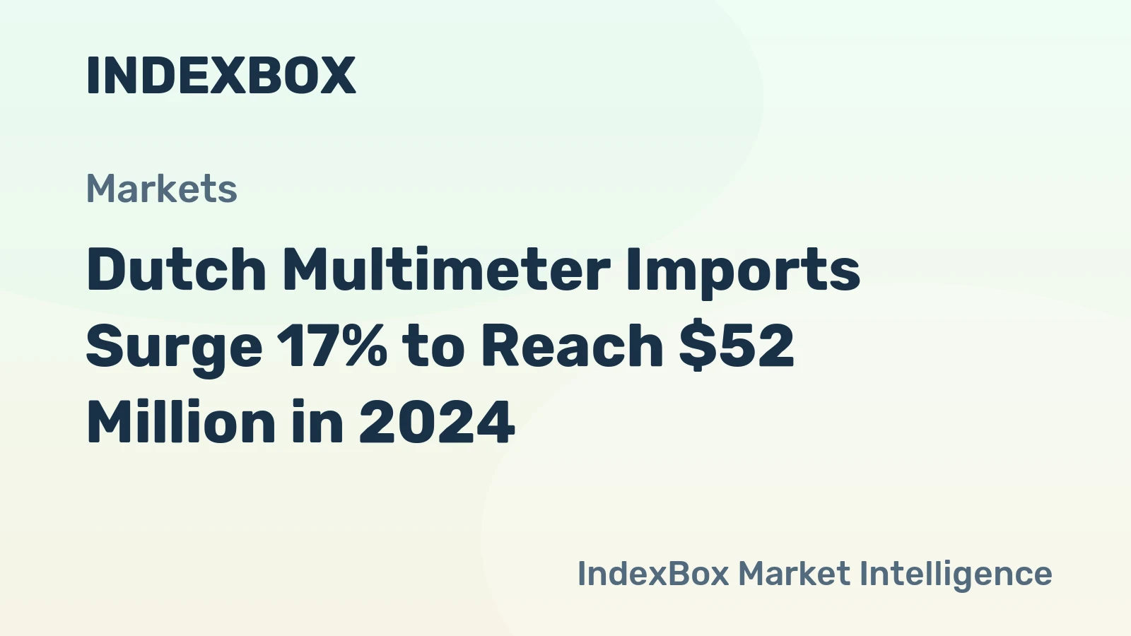 Dutch Multimeter Imports Surge 17% to Reach $52 Million in 2024