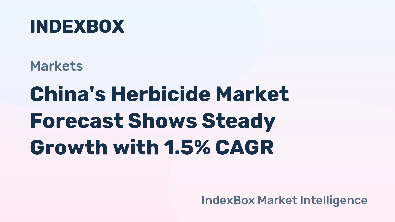 China's Herbicide Market Forecast Shows Steady Growth with 1.5% CAGR