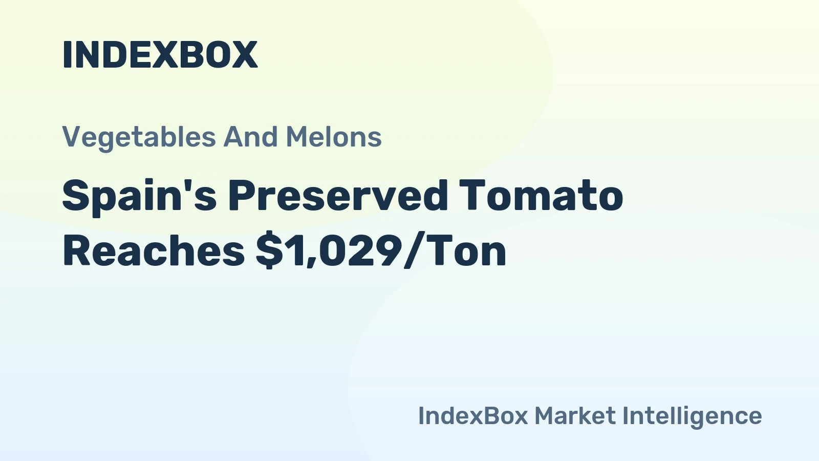 Spain's Preserved Tomato Reaches $1,029/Ton