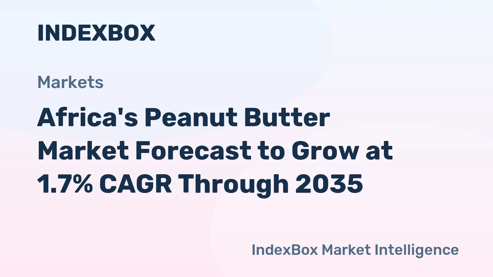 Africa's Peanut Butter Market Forecast to Grow at 1.7% CAGR Through 2035