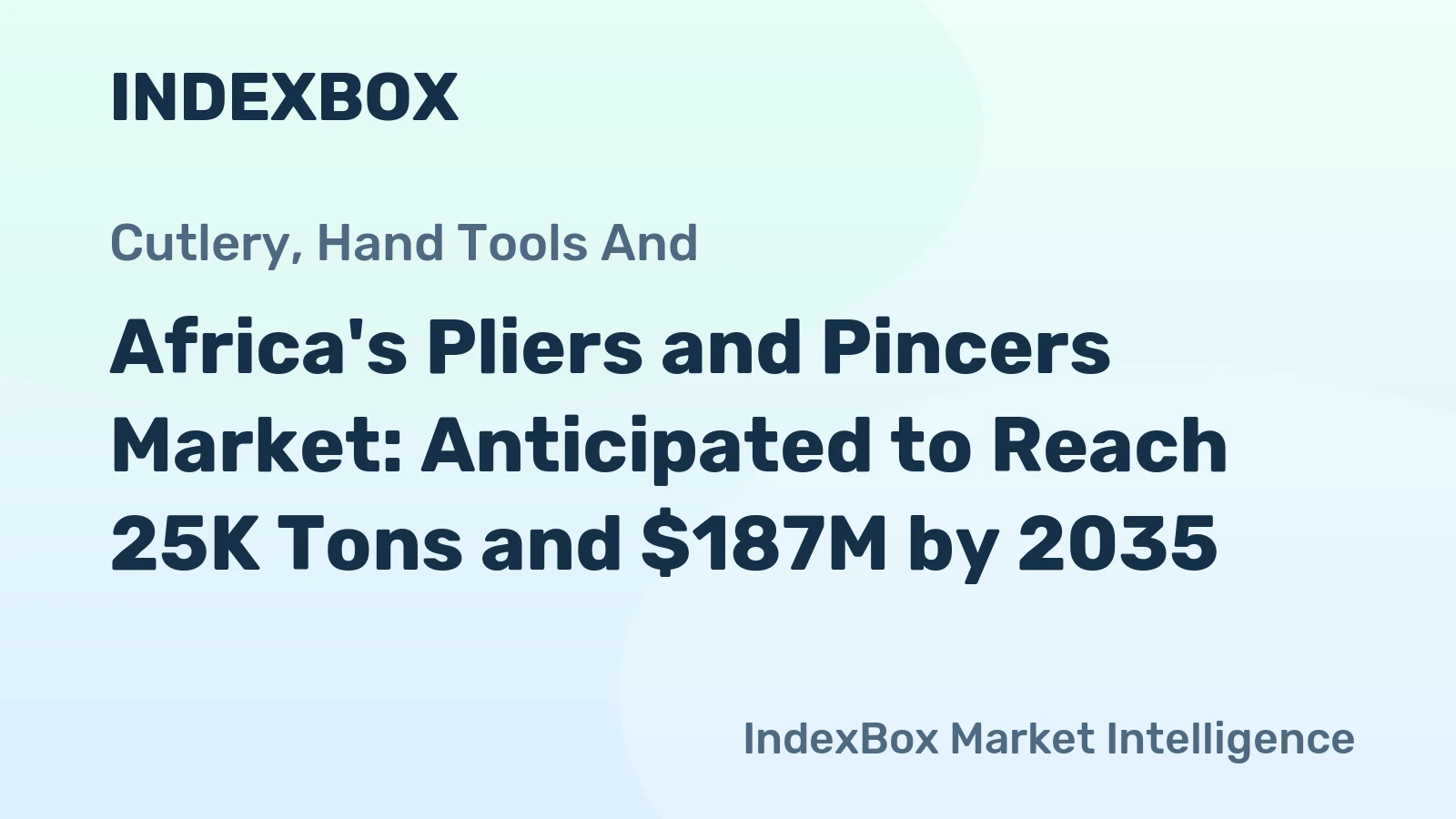 Africa's Pliers and Pincers Market: Anticipated to Reach 25K Tons and $187M by 2035