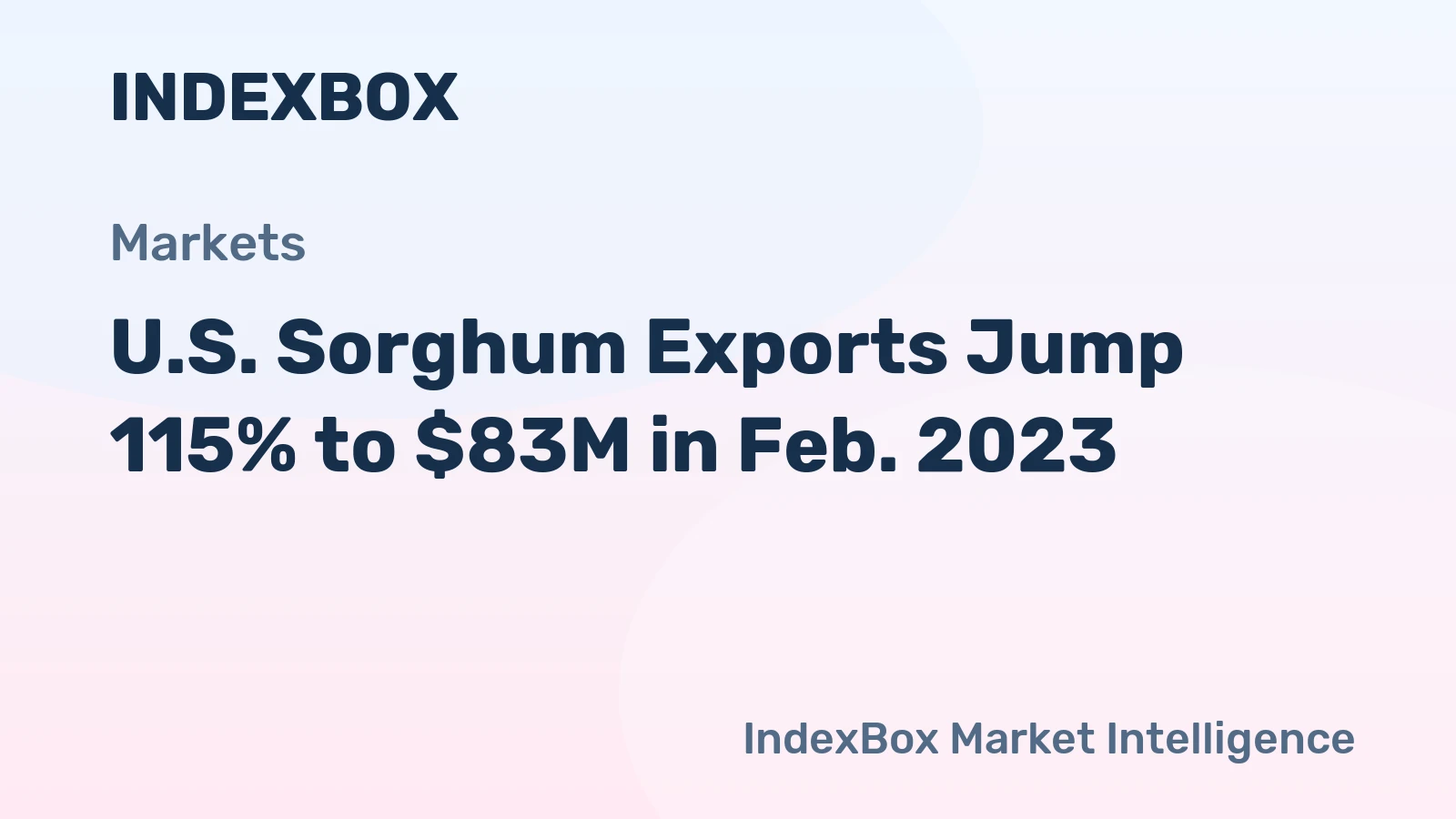 U.S. Sorghum Exports Jump 115% to $83M in Feb. 2023