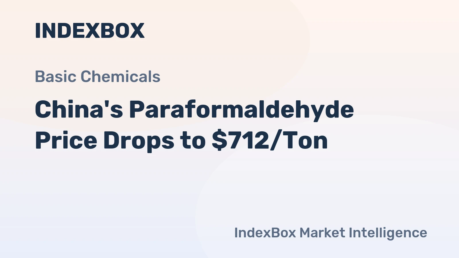 China's Paraformaldehyde Price Drops to $712/Ton