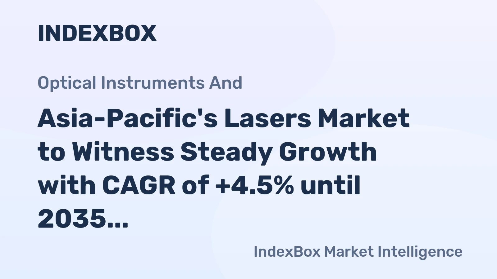 Asia-Pacific's Lasers Market to Witness Steady Growth with CAGR of +4.5% until 2035