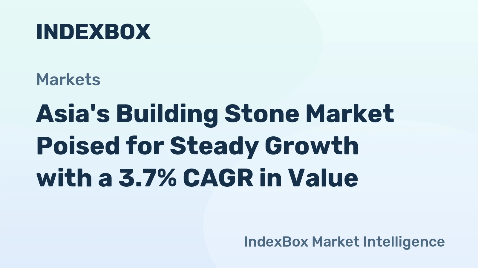 Asia's Building Stone Market Poised for Steady Growth with a 3.7% CAGR in Value