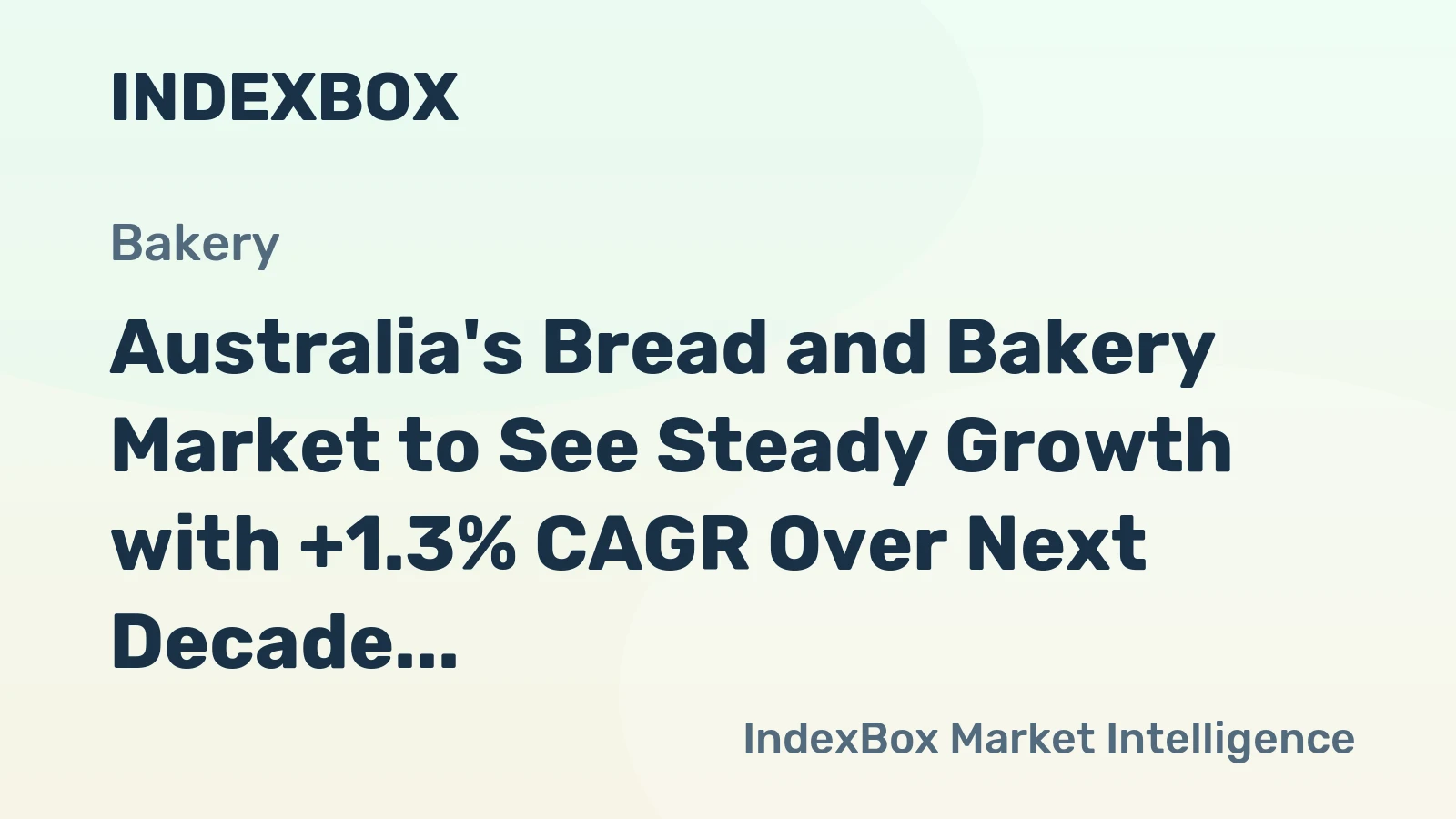 Australia's Bread and Bakery Market to See Steady Growth with +1.3% CAGR Over Next Decade