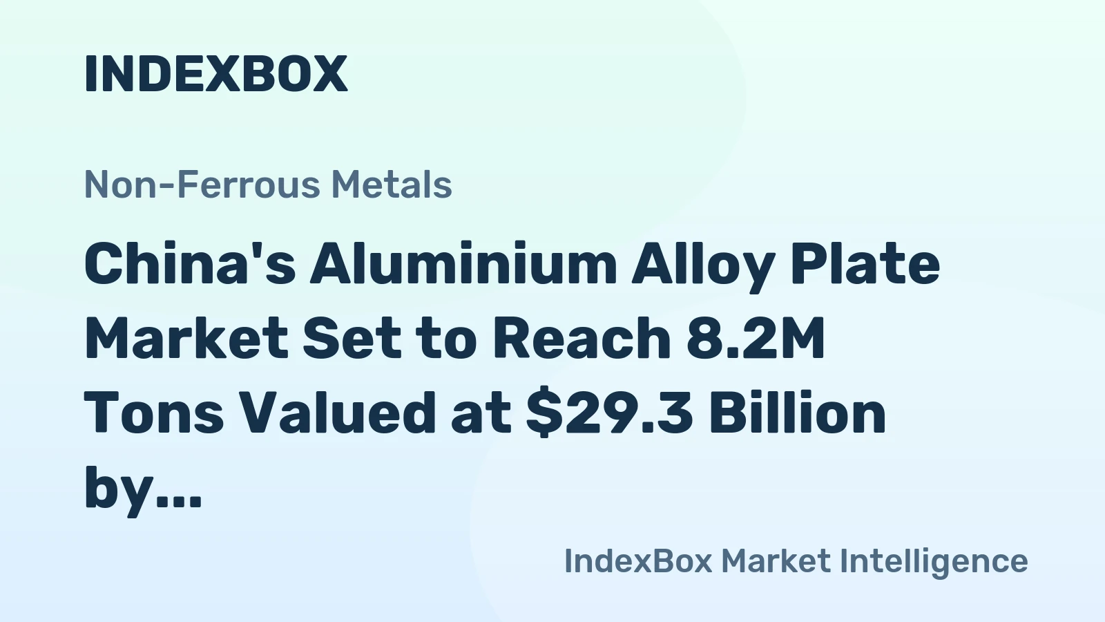 China's Aluminium Alloy Plate Market Set to Reach 8.2M Tons Valued at $29.3 Billion by 2035