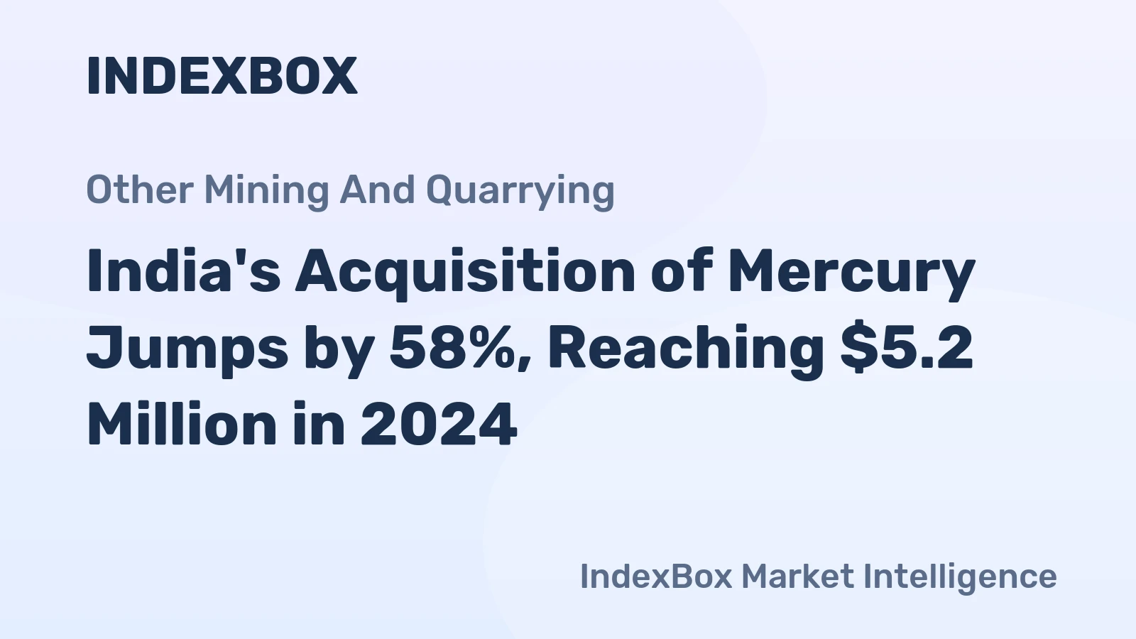 India's Acquisition of Mercury Jumps by 58%, Reaching $5.2 Million in 2024