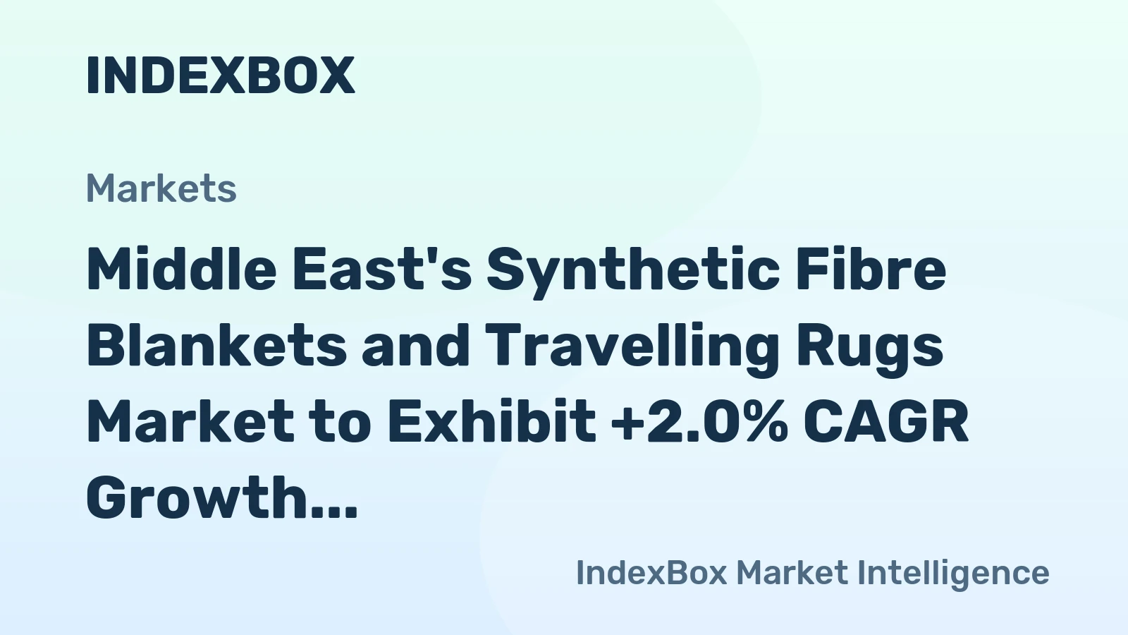 Middle East's Synthetic Fibre Blankets and Travelling Rugs Market to Exhibit +2.0% CAGR Growth Through 2035