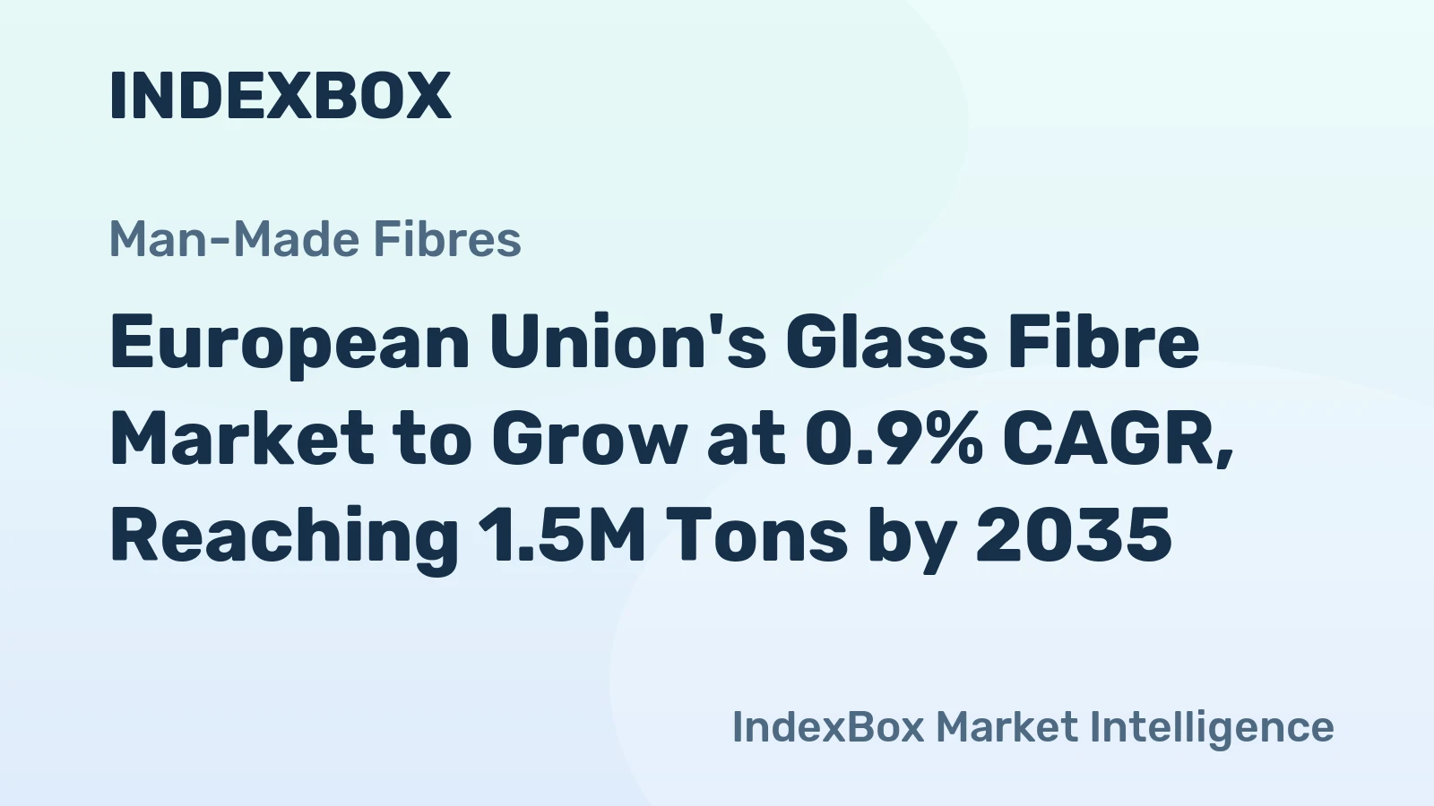 European Union's Glass Fibre Market to Grow at 0.9% CAGR, Reaching 1.5M Tons by 2035
