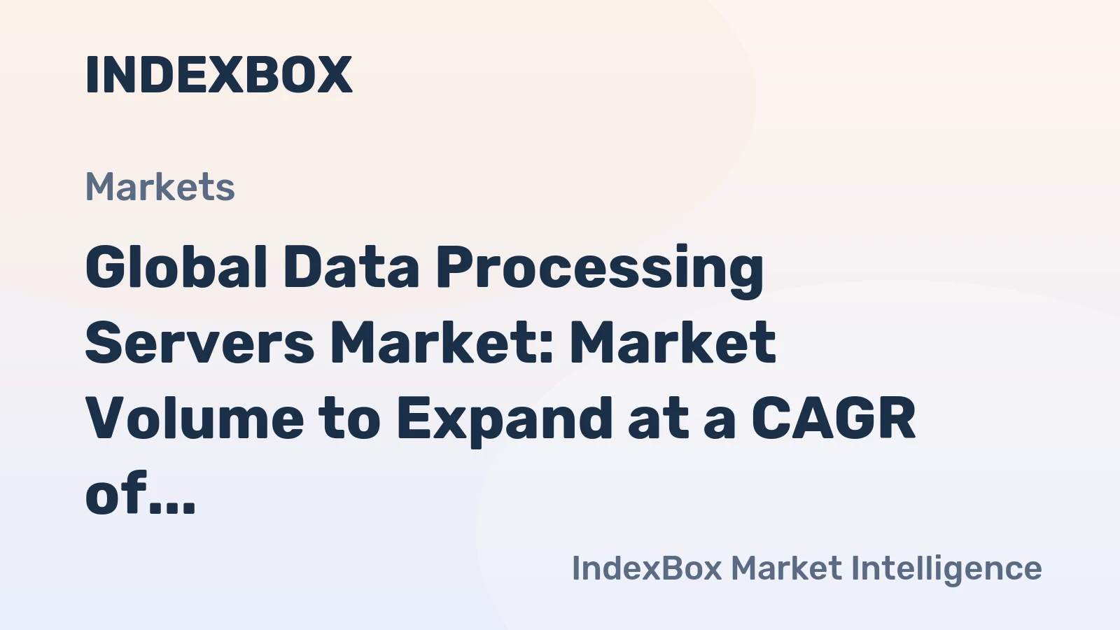 Global Data Processing Servers Market: Market Volume to Expand at a CAGR of +1.3% from 2024 to 2035