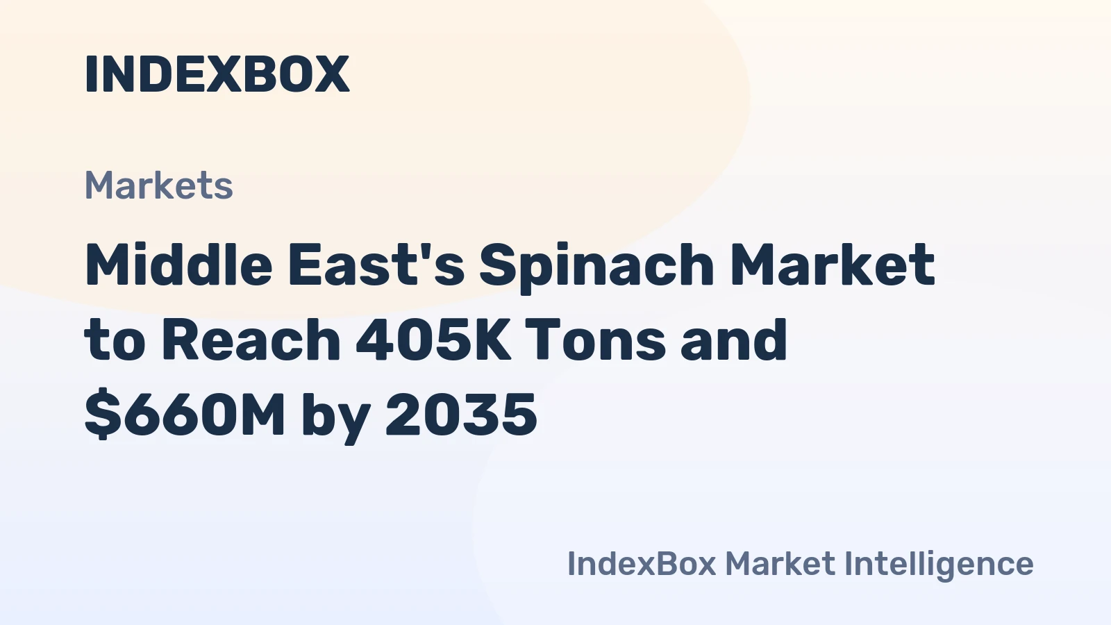 Middle East's Spinach Market to Reach 405K Tons and $660M by 2035