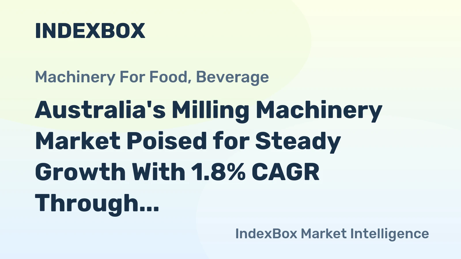 Australia's Milling Machinery Market Poised for Steady Growth With 1.8% CAGR Through 2035