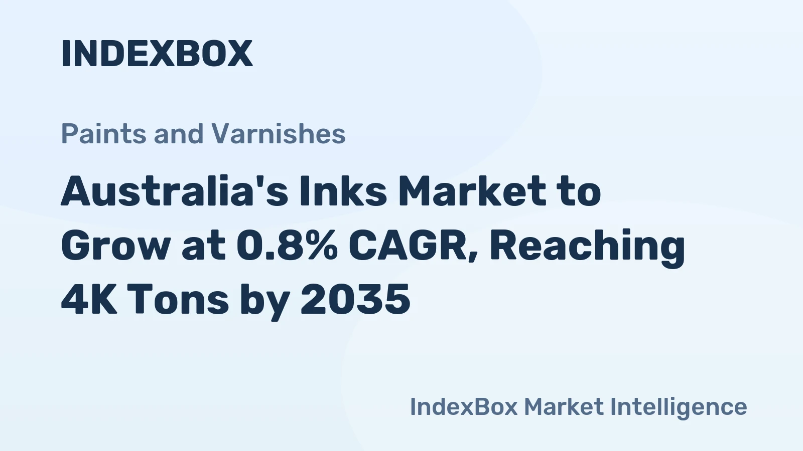 Australia's Inks Market to Grow at 0.8% CAGR, Reaching 4K Tons by 2035