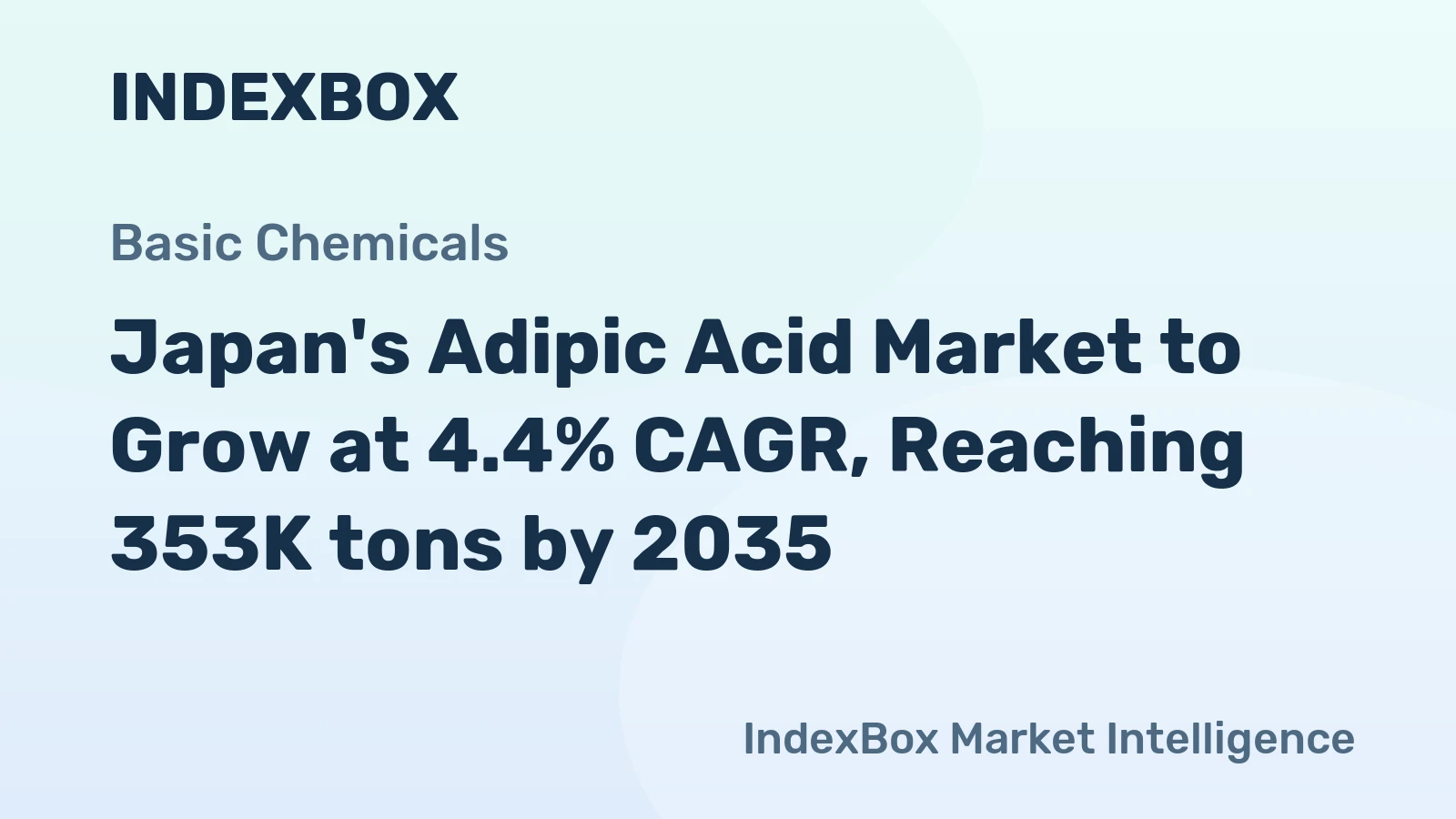 Japan's Adipic Acid Market to Grow at 4.4% CAGR, Reaching 353K tons by 2035