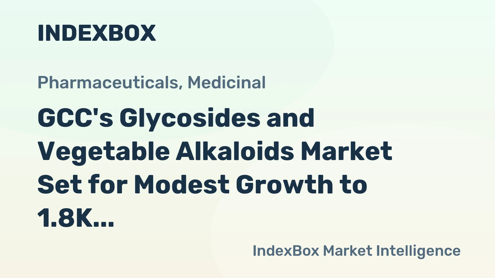 GCC's Glycosides and Vegetable Alkaloids Market Set for Modest Growth to 1.8K Tons and $173M
