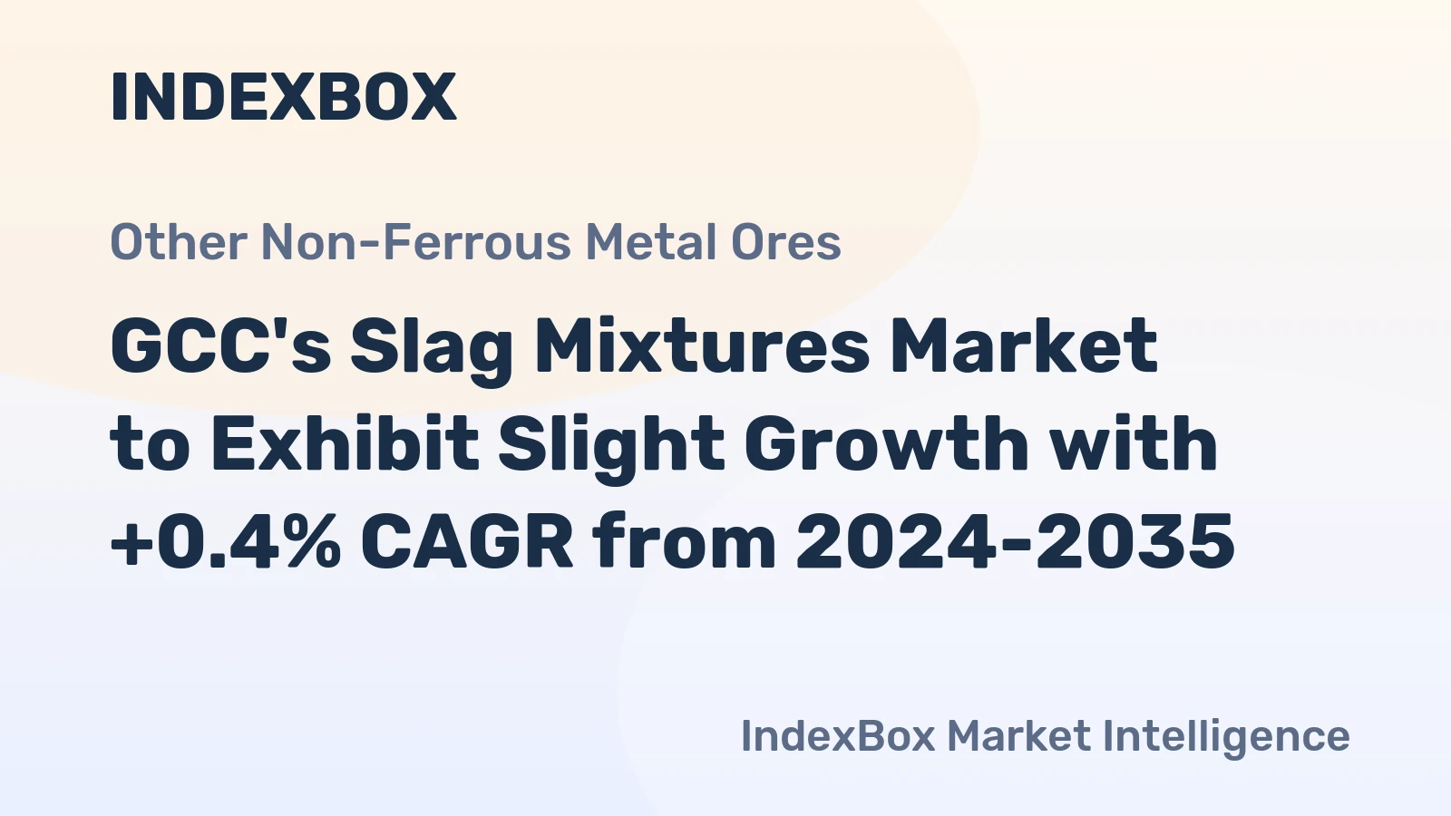 GCC's Slag Mixtures Market to Exhibit Slight Growth with +0.4% CAGR from 2024-2035