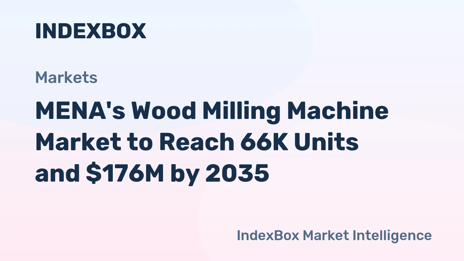 MENA's Wood Milling Machine Market to Reach 66K Units and $176M by 2035