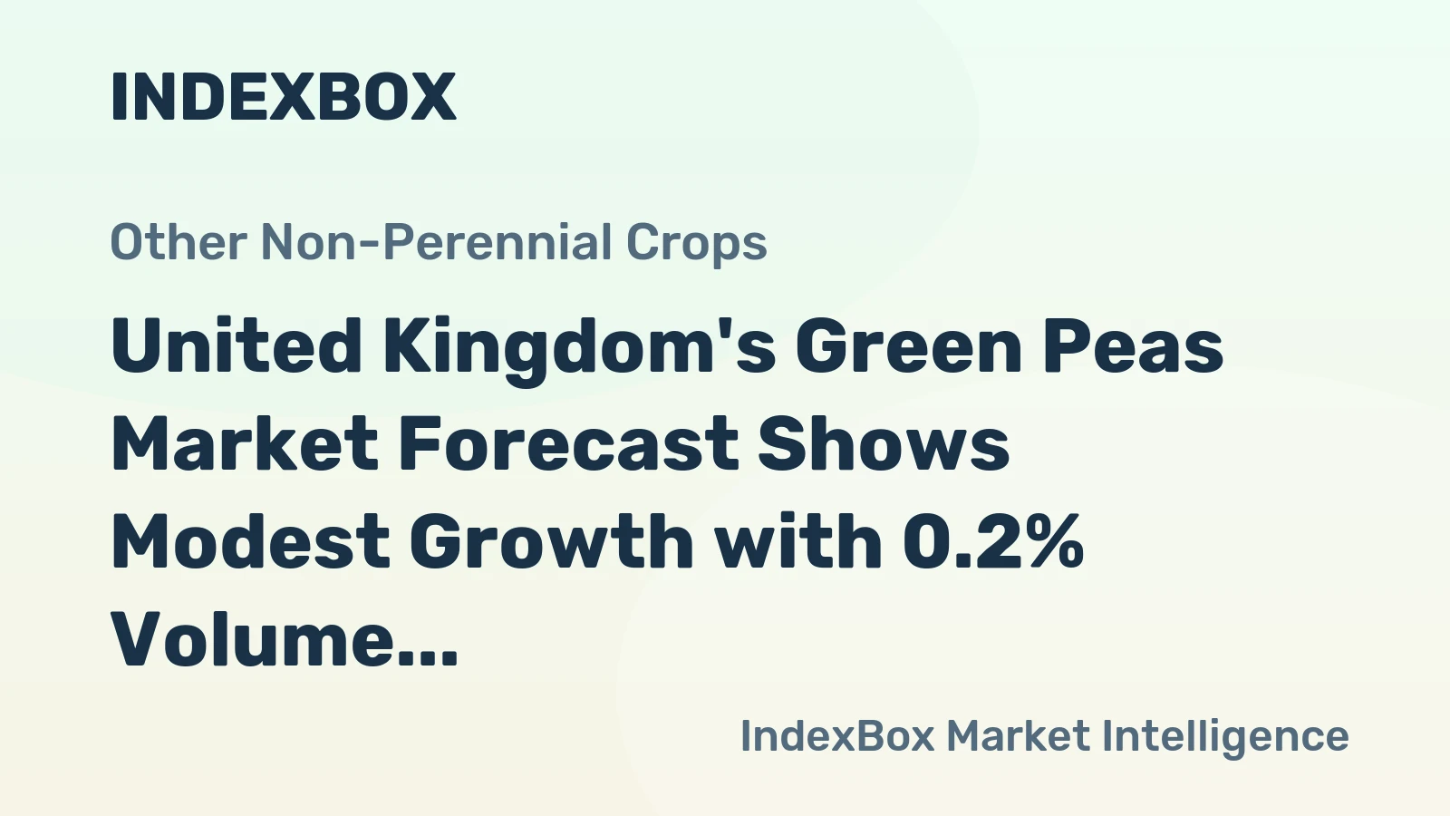 United Kingdom's Green Peas Market Forecast Shows Modest Growth with 0.2% Volume CAGR Through 2035