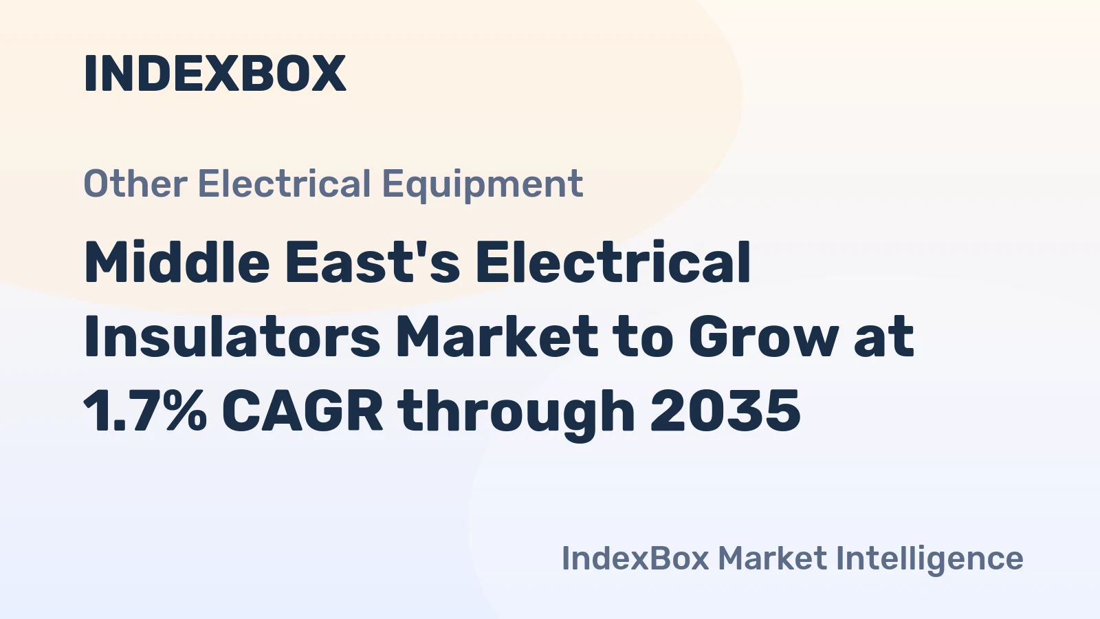 Middle East's Electrical Insulators Market to Grow at 1.7% CAGR through 2035