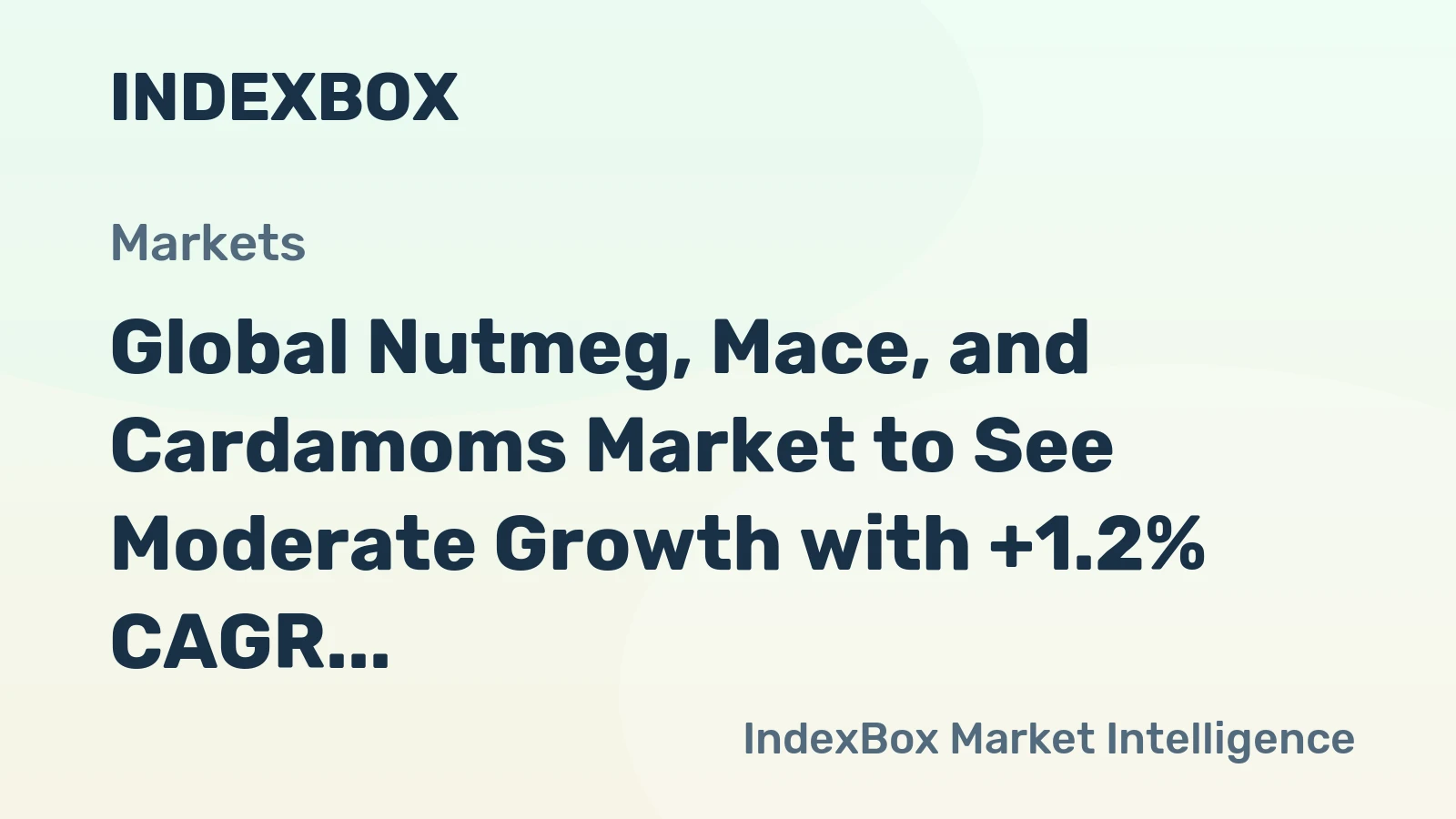 Global Nutmeg, Mace, and Cardamoms Market to See Moderate Growth with +1.2% CAGR, Reaching 283K Tons by 2035