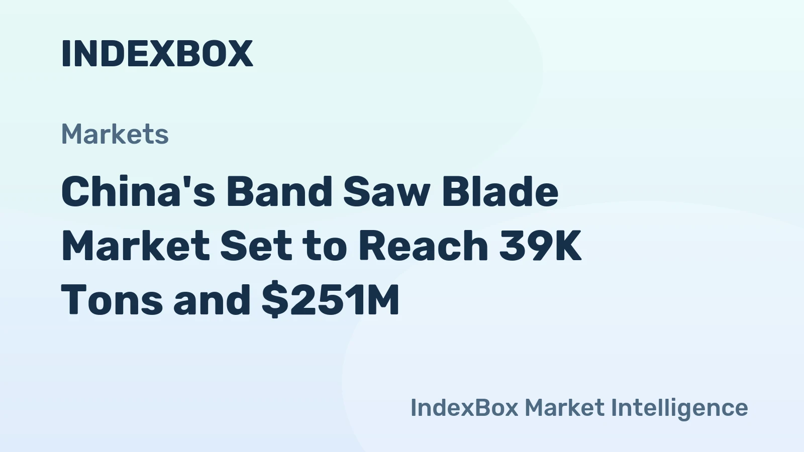 China's Band Saw Blade Market Set to Reach 39K Tons and $251M