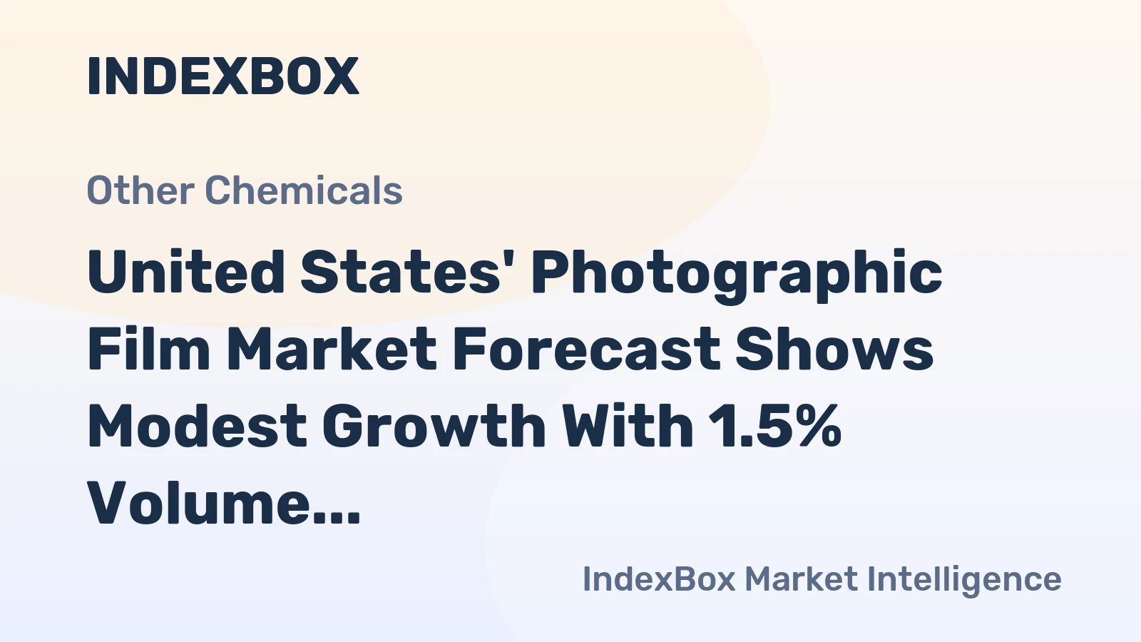 United States' Photographic Film Market Forecast Shows Modest Growth With 1.5% Volume CAGR