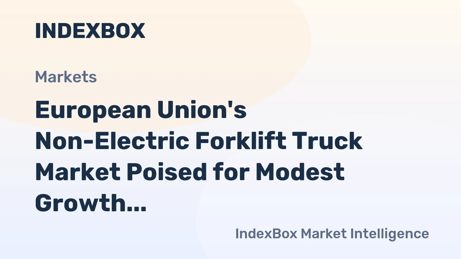 European Union's Non-Electric Forklift Truck Market Poised for Modest Growth with 1.5% CAGR in Value Through 2035