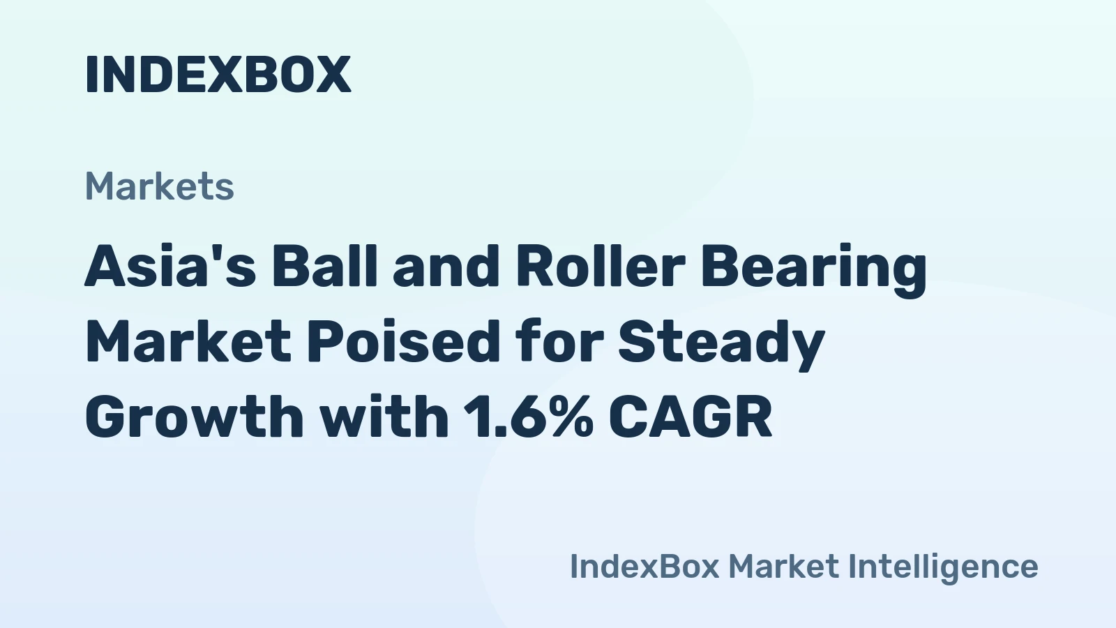 Asia's Ball and Roller Bearing Market Poised for Steady Growth with 1.6% CAGR