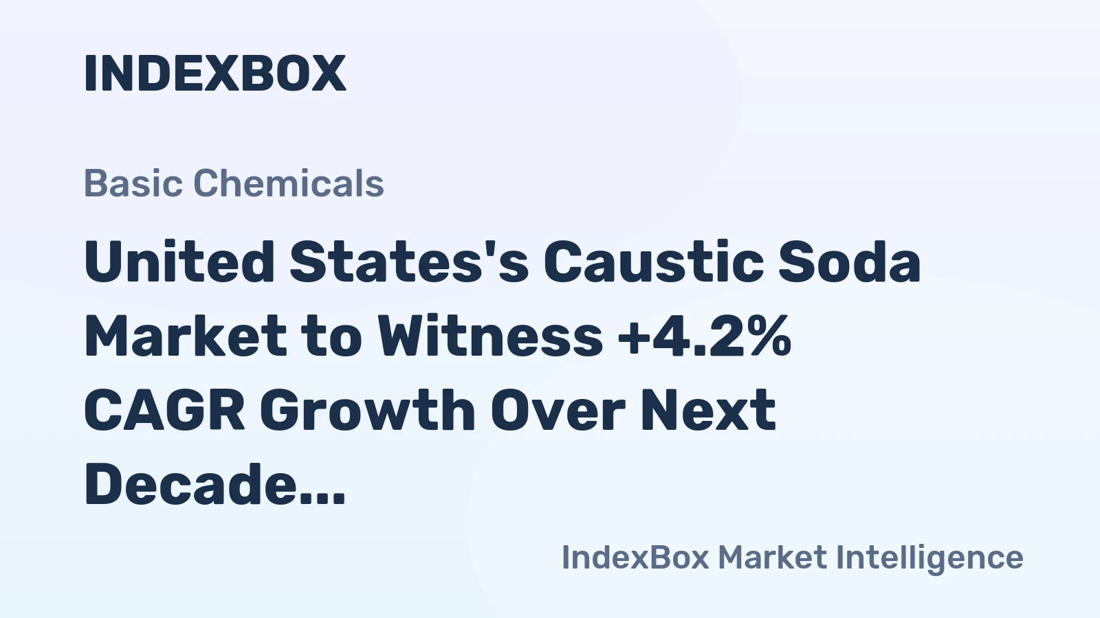 United States's Caustic Soda Market to Witness +4.2% CAGR Growth Over Next Decade