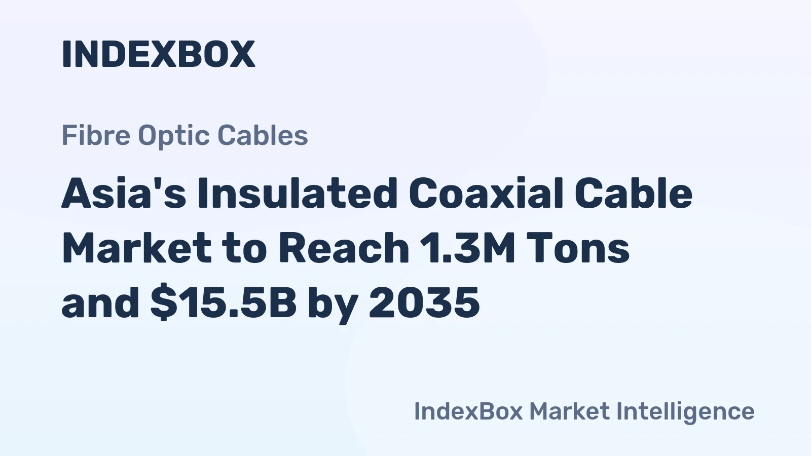 Asia's Insulated Coaxial Cable Market to Reach 1.3M Tons and $15.5B by 2035