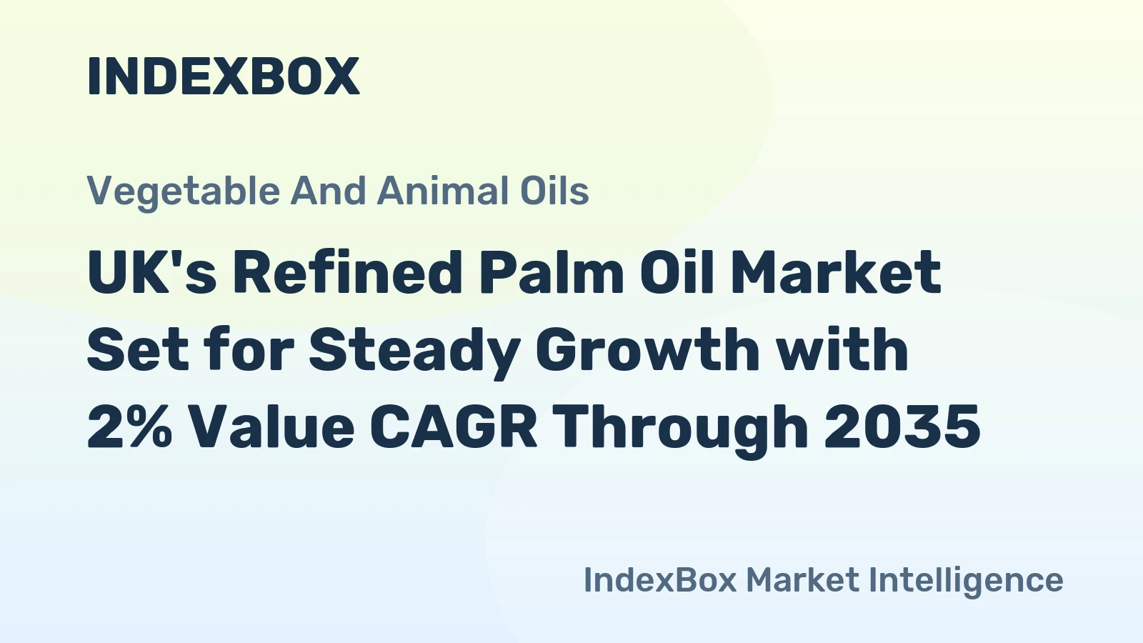UK's Refined Palm Oil Market Set for Steady Growth with 2% Value CAGR Through 2035