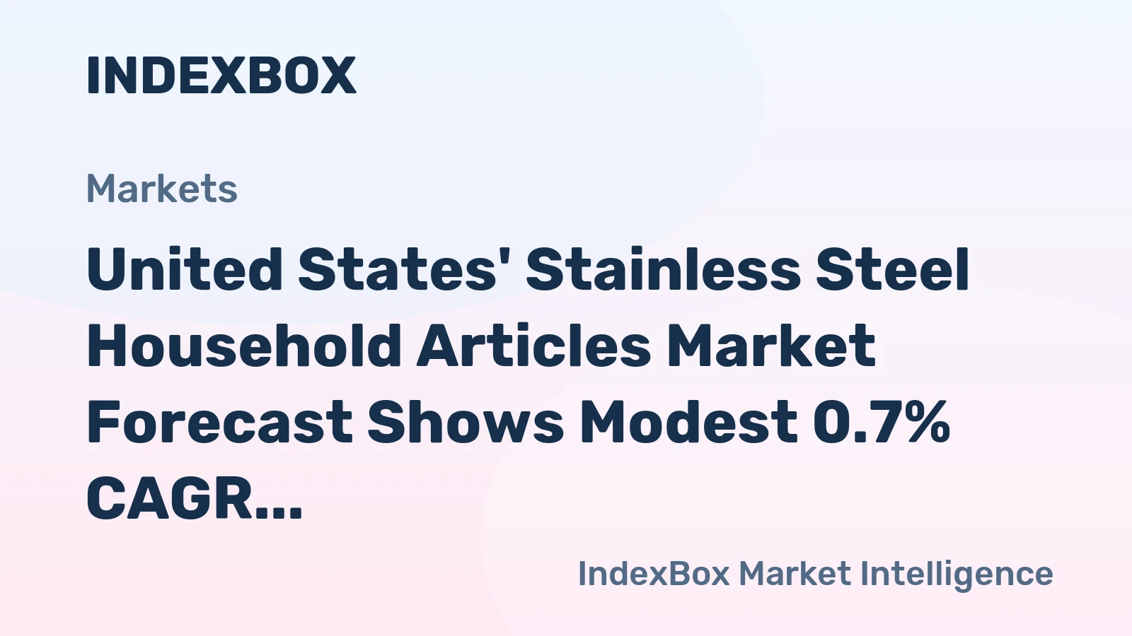 United States' Stainless Steel Household Articles Market Forecast Shows Modest 0.7% CAGR Growth Through 2035
