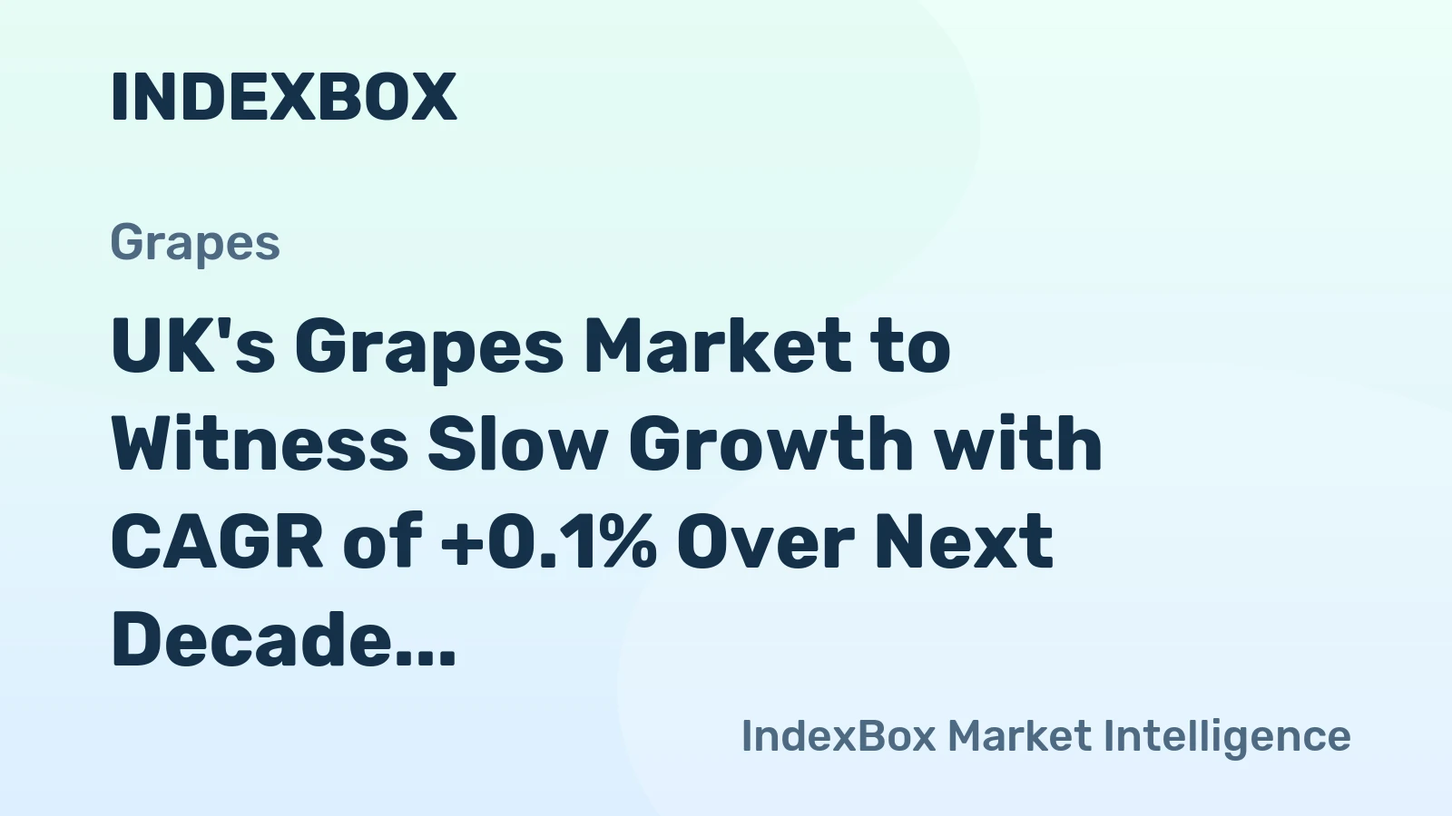 UK's Grapes Market to Witness Slow Growth with CAGR of +0.1% Over Next Decade, Reaching $904M by 2035