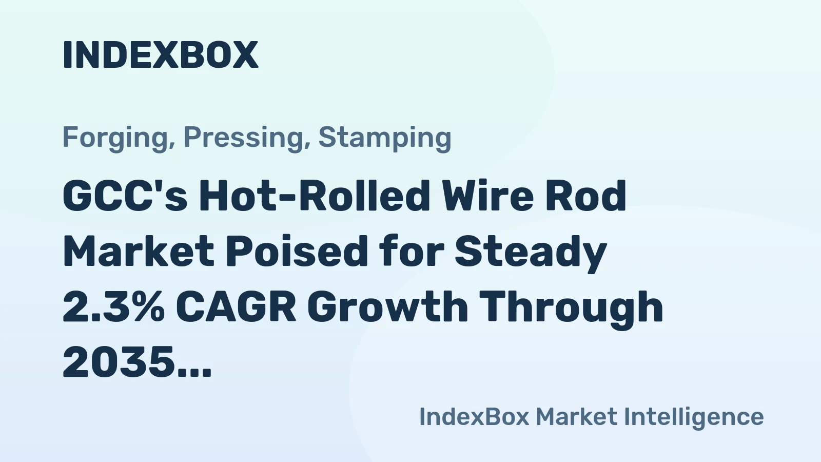 GCC's Hot-Rolled Wire Rod Market Poised for Steady 2.3% CAGR Growth Through 2035