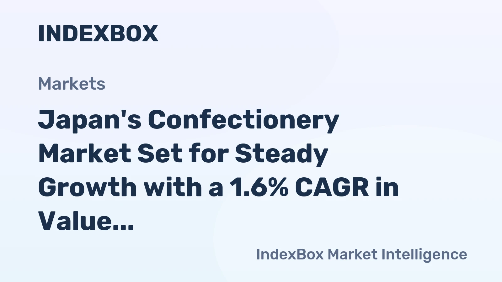 Japan's Confectionery Market Set for Steady Growth with a 1.6% CAGR in Value Through 2035