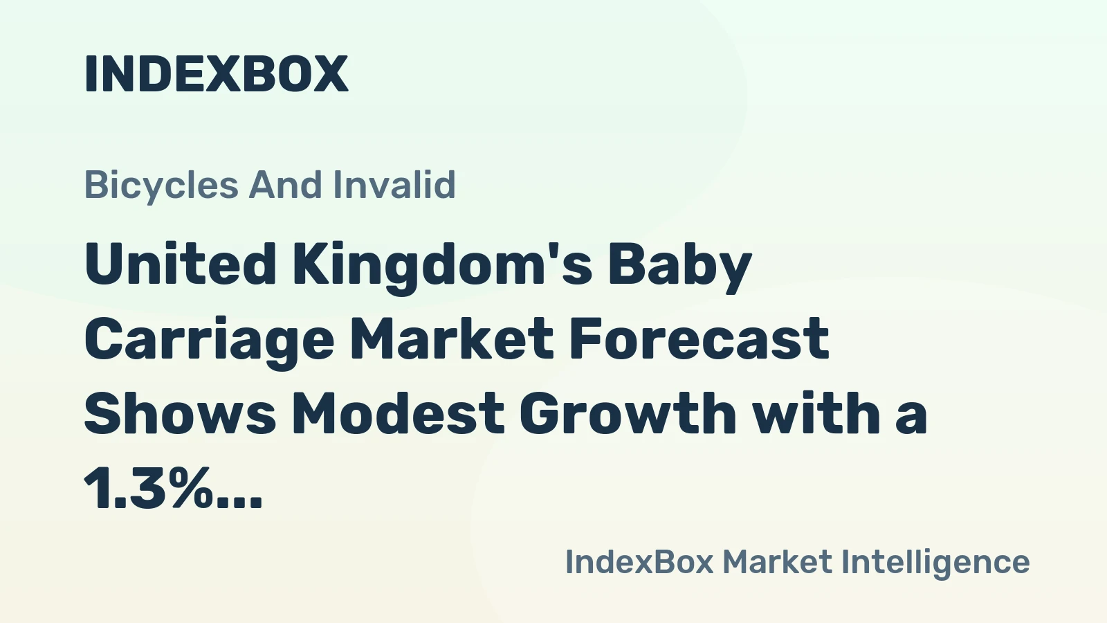 United Kingdom's Baby Carriage Market Forecast Shows Modest Growth with a 1.3% CAGR in Value