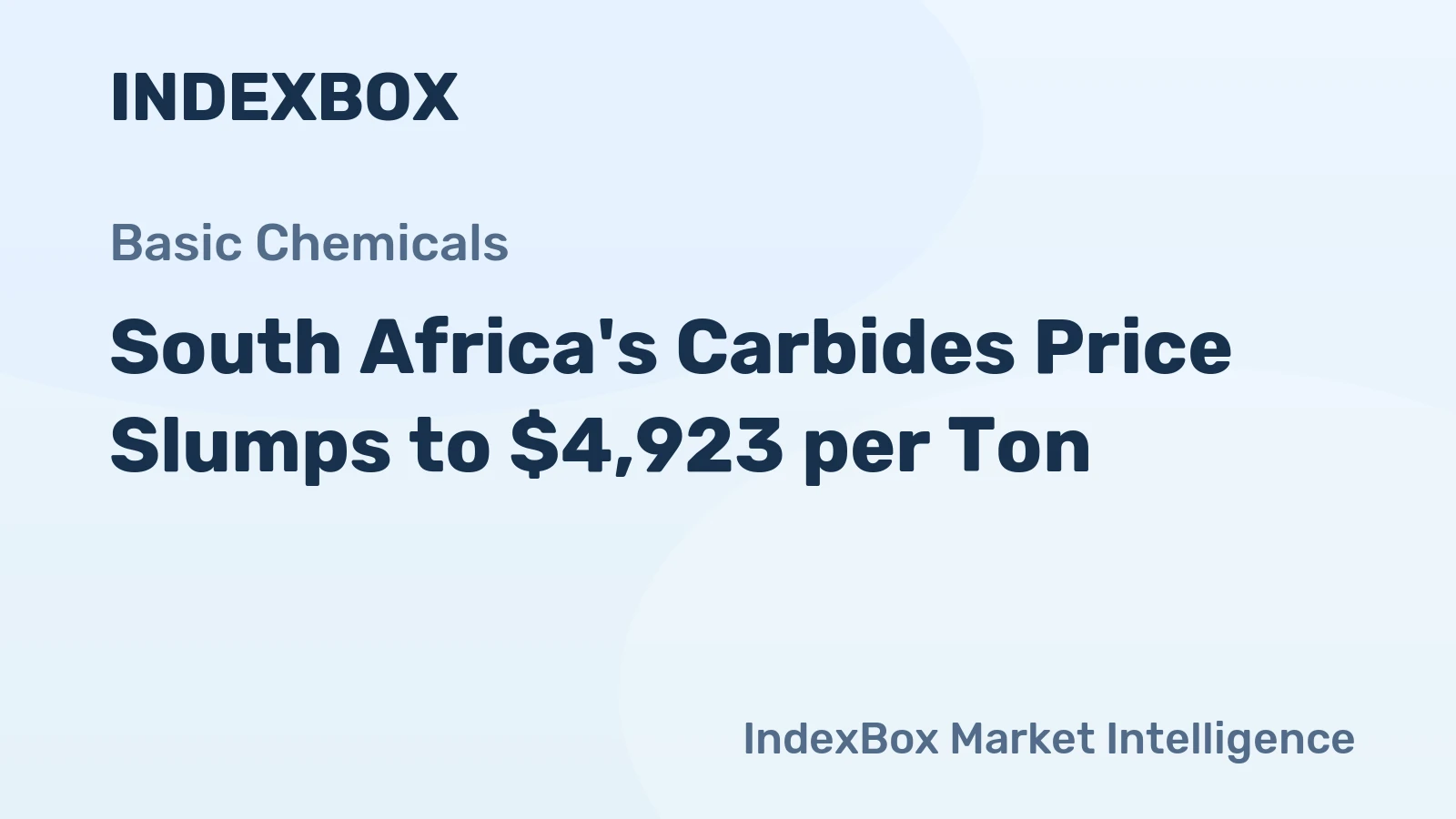 South Africa's Carbides Price Slumps to $4,923 per Ton