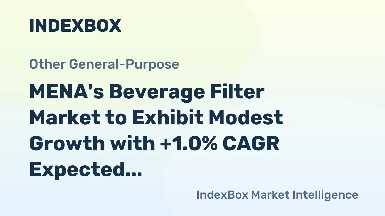 MENA's Beverage Filter Market to Exhibit Modest Growth with +1.0% CAGR Expected till 2035