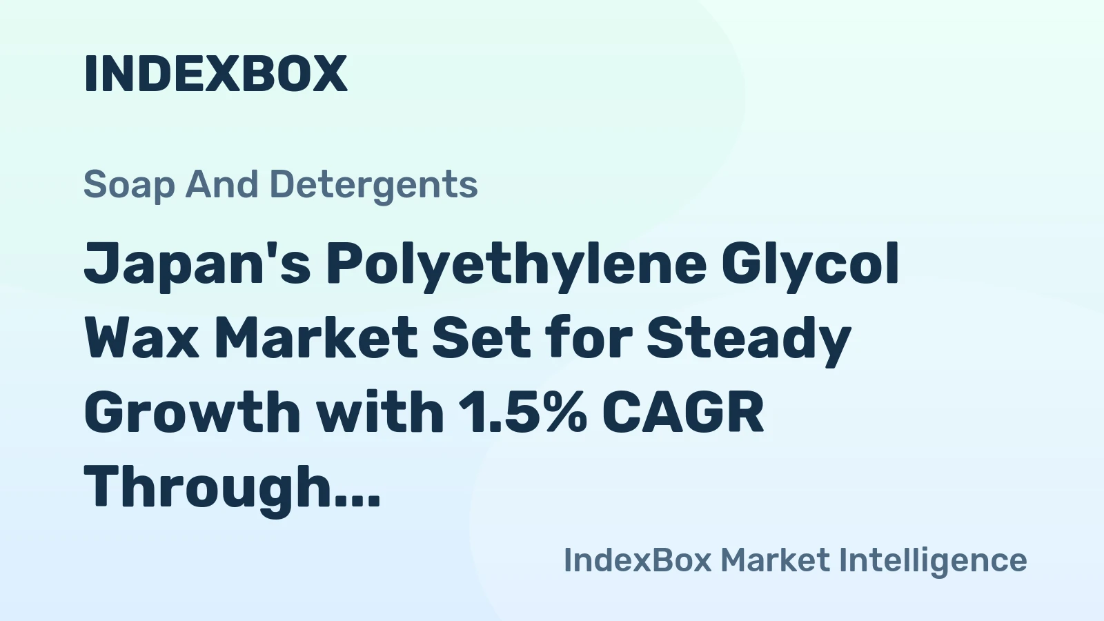 Japan's Polyethylene Glycol Wax Market Set for Steady Growth with 1.5% CAGR Through 2035