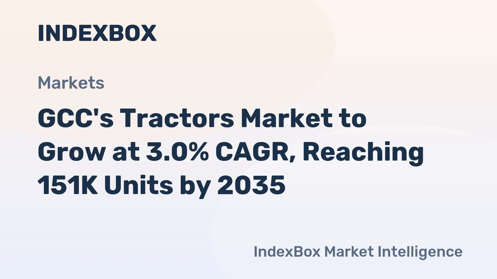 GCC's Tractors Market to Grow at 3.0% CAGR, Reaching 151K Units by 2035