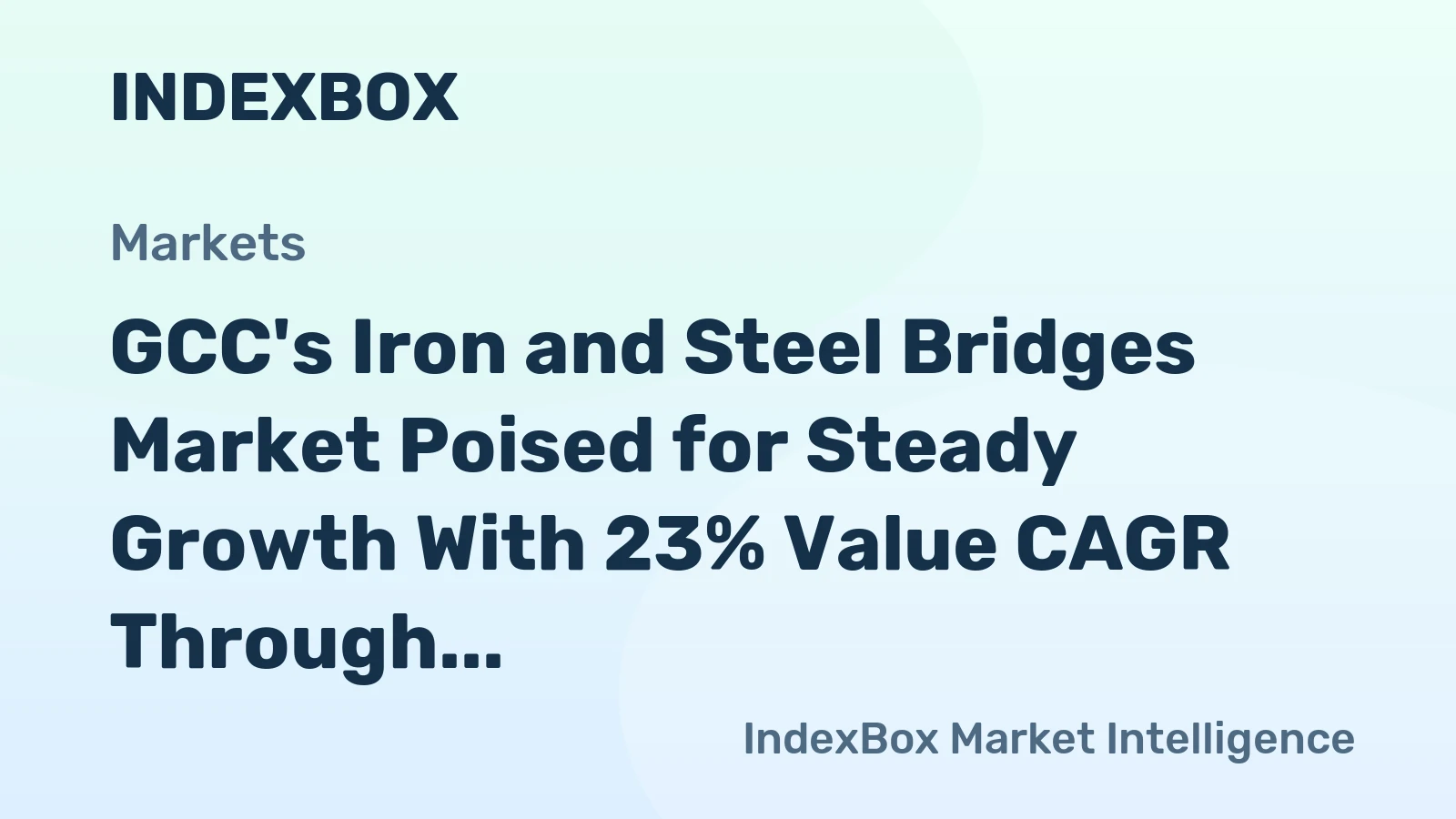 GCC's Iron and Steel Bridges Market Poised for Steady Growth With 23% Value CAGR Through 2035