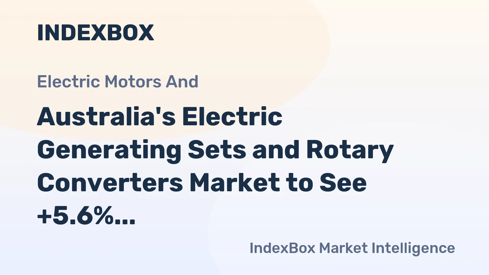 Australia's Electric Generating Sets and Rotary Converters Market to See +5.6% CAGR Growth through 2035, Reaching 284K units
