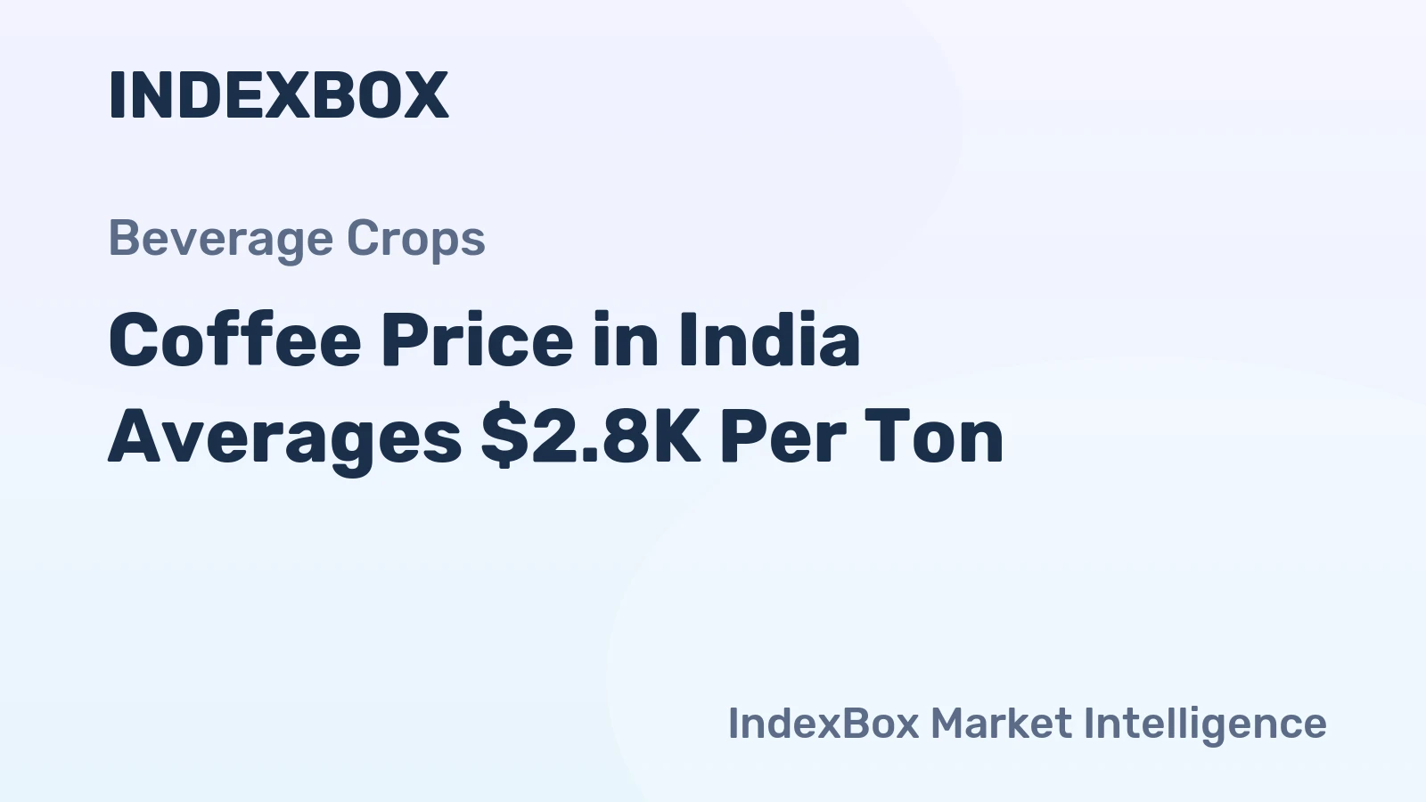 Coffee Price in India Averages $2.8K Per Ton